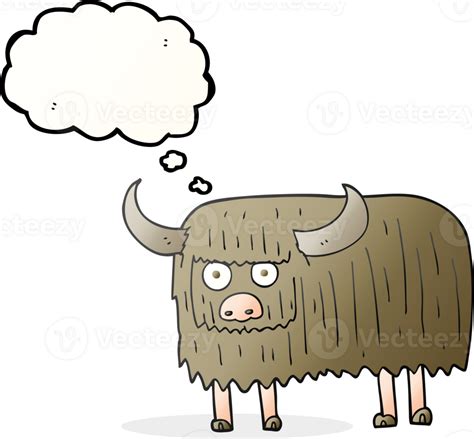 Thought Bubble Cartoon Hairy Cow 40283161 Png