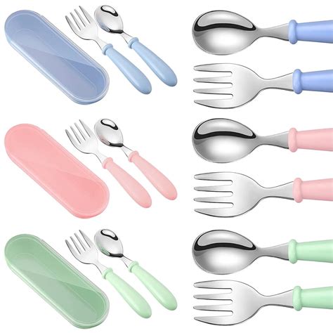 Vajilla Para Niños Tenedor Y Cuchara De Acero Inoxidable Juego De