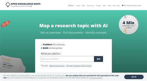 open knowledge maps 是世界上最大的基于ai的科学知识搜索引擎，旨在提高科学和社会的科研成果可见性。 soai im