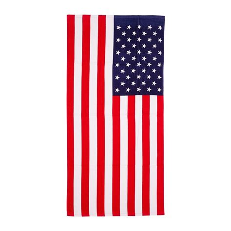 De Moocci American Flag Printed Beach Towel Overstock