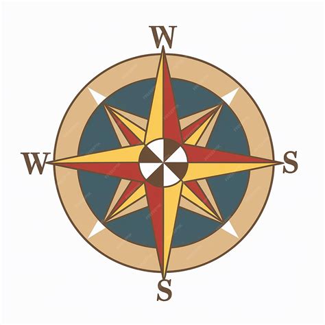 A Compass Rose A Design Used To Indicate Cardinal Directions Premium Ai Generated Vector