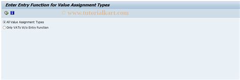 CGVAI01 SAP Tcode EHS Value Asst Type Entry Function