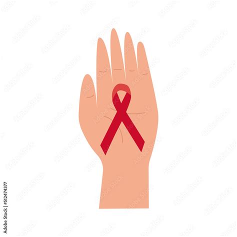 Hand Holding Burgundy Red Ribbon For Supporting People Living And Illness Healthcare And Safe