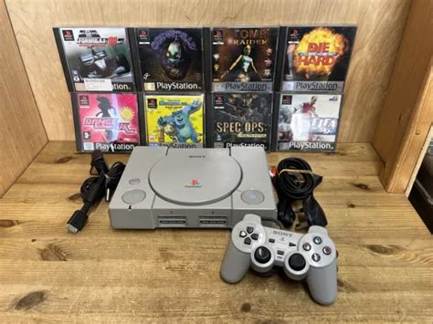 PLAYSTATION ONE PS Console Bundle Games Controller Tomb Raider Oddworld PicClick UK