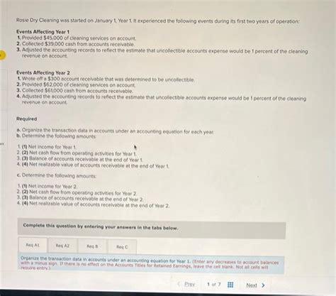 Solved Rosie Dry Cleaning Was Started On January Year Chegg