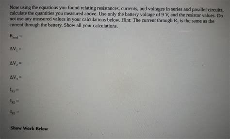 Solved Part III Resistors In Series And Parallel Set Up Chegg Com