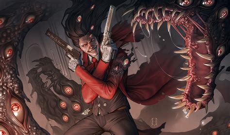 The Bird Of Hermes Alucard Vampires Anime Hellsing Hd Wallpaper