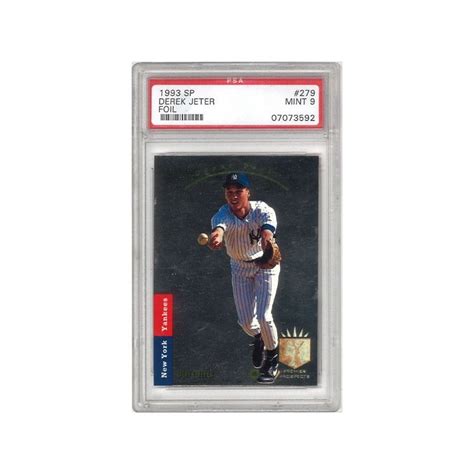 Derek Jeter 1993 Upper Deck Sp Foil Rookie 279 Card Psa 9 Auction