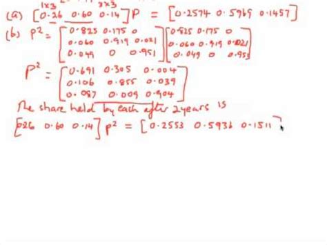 Basics Of Markov Chains Example YouTube