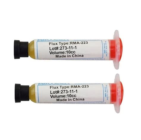 Флюс гель для пайки SMD/BDA компонентов RMA-223, 10г (комплект 2шт ...