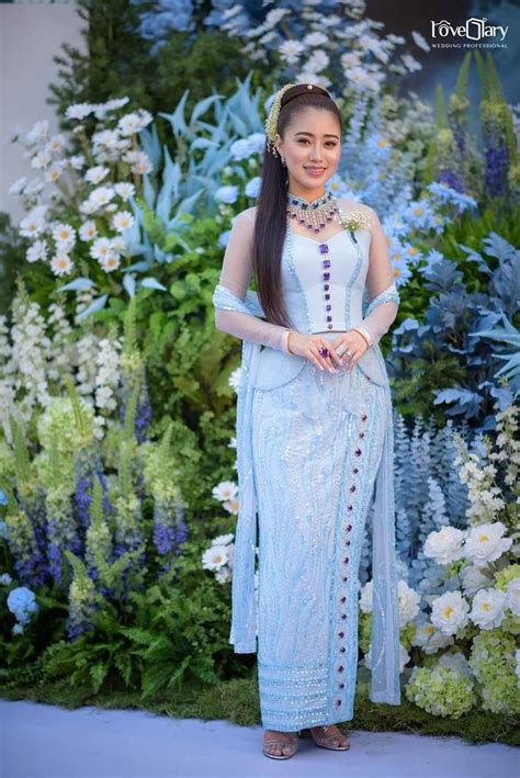 Pin By Bo Ma On Burmese Luxury Dress Traditional Dresses Designs