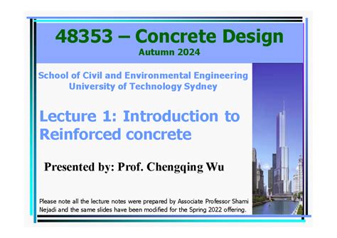 Lecture 1 Introduction To Reinforced Concrete 1 48353 Concrete