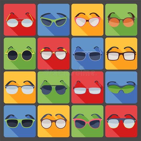 Hipster Glasses Vector Seamless Pattern Stock Vector Illustration Of