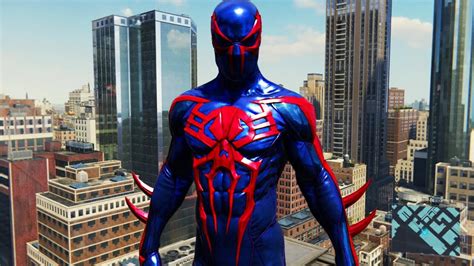 Spider Man Ps4 Spider Man 2099 Suit Free Roam Gameplay Youtube