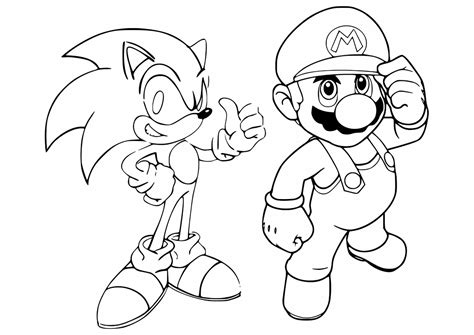 Sonic E Mario Da Colorare Scarica Stampa O Colora Subito Online