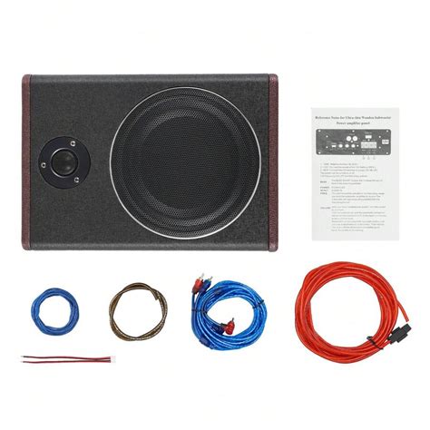 8 200w Rectangular Active Subwoofer Auto Amplified Slim Underseat Car