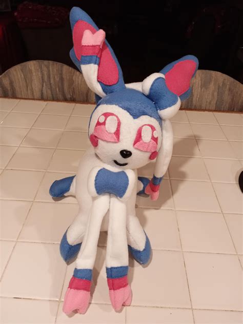 Handmade Shiny Sylveon Plush I Made My Bestie For Christmas She Loved