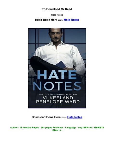 Download Epub Hate Notes By Vi Keeland Pdf Docdroid