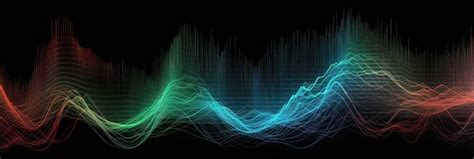 Premium Ai Image Red Blue Green A Digital Representation Of Sound