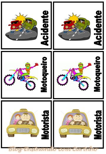 Jogo Da Memória Sobre O Trânsito