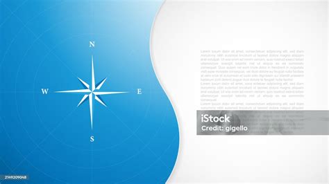 Navigation Compass Wind Rose Vector Illustration Stock Illustration