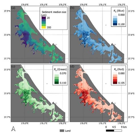 Maps Of A Median Particle Size Derived From The Sediment Texture Maps