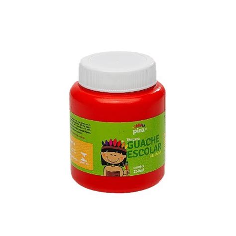 Tinta Guache 250ml Vermelho Piratininga 016vm Lojas Encopel
