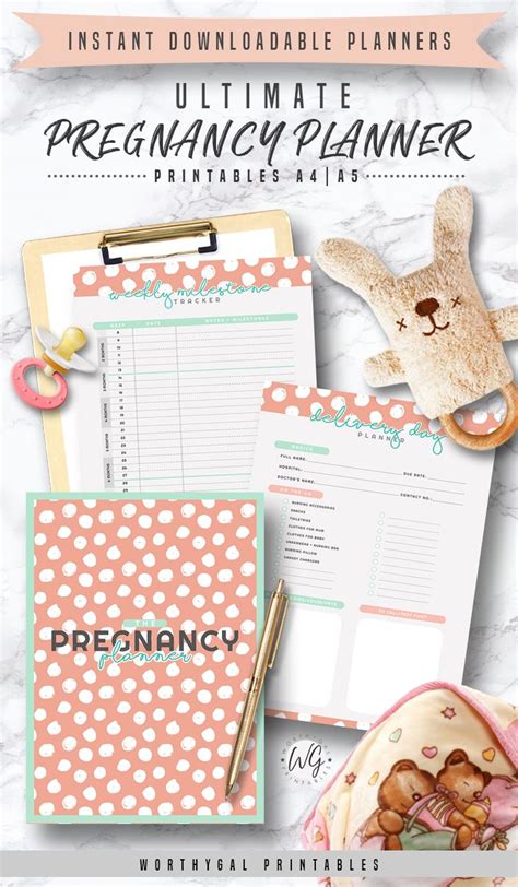 Ultimate Pregnancy Planner Peachmint Pregnancy Planner Pregnancy Planner Printable Planner