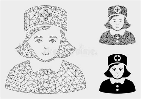 Nurse Vector Mesh 2d Model And Triangle Mosaic Icon Stock Vector Illustration Of Combined