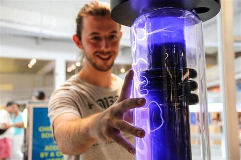 Premium Photo Young Man Touching Innovative Object