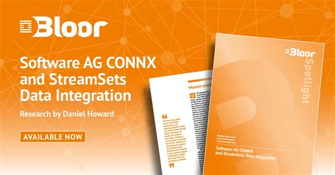 Software Ag Connx And Streamsets Data Integration Bloor Research