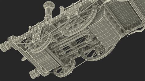 Locomotora Old Planet De Robert Stephenson 1830 Aparejada Modelo 3D
