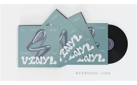 黑胶唱片专辑封面设计样机 PSD 下载 幕后Muhou