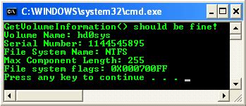 C How To Get Drive S Filesystem Information In Winapi Stack Overflow