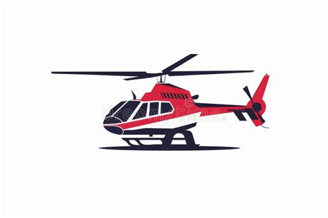 Helicopter Logo Icon Aircraft Symbol Rotorcraft Template Isolated On