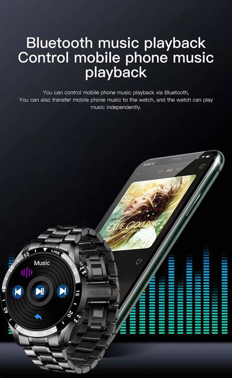 LIGE Steel Band Smartwatch With Full Circle Touch Screen For Sports And Business BuyBae Online