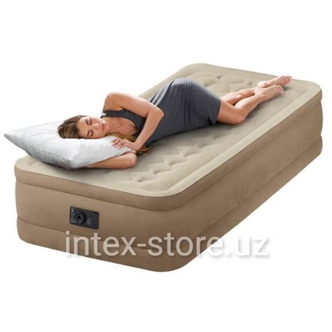 Односпальная надувная кровать со встроенным насосом Intex 64426 - Intex