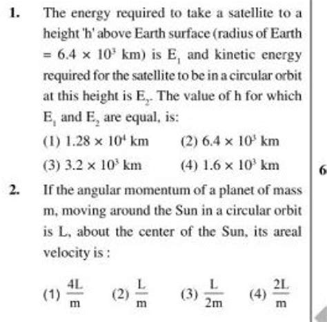 If The Angular Momentum Of A Planet Of Mass M Moving Around The Sun In A