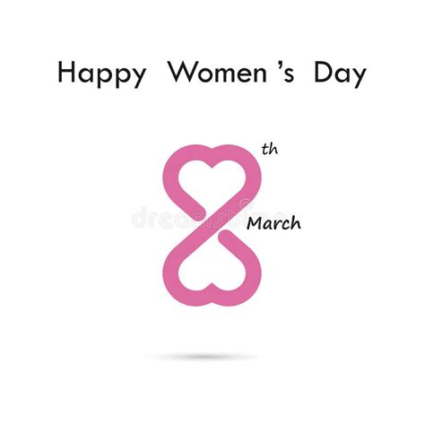 Creative 8 March Logo Vector Design With International Women`s D Stock