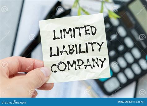 Limited Liability Company LLC Is Shown Using A Text Stock Photo Image