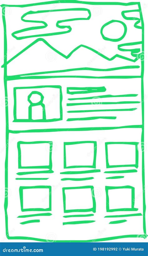 Colorido Boceto En Bruto Del Conjunto De Maquetas De Sitios Web
