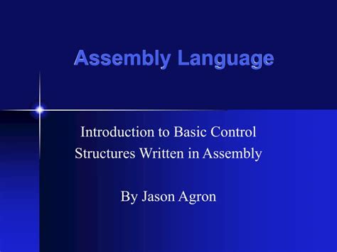 Ppt Assembly Language Powerpoint Presentation Free Download Id800130