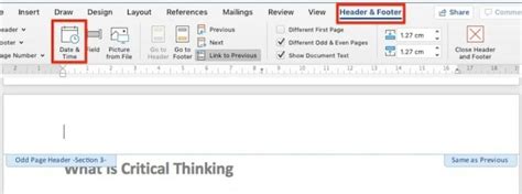 How To Insert The Current Date And Time In Word