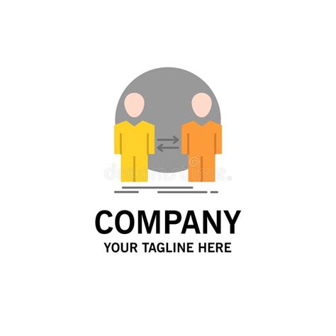 Man Clone User Identity Duplicate Business Logo Template Flat