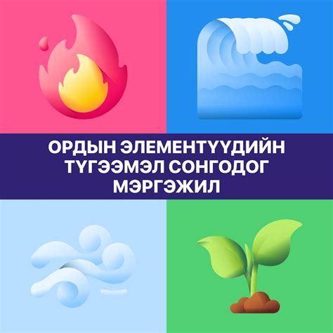 Ордуудын элементүүд буюу гал ус агаар газрын элементүүдийн түгээмэл сонгодог мэргэжлийг