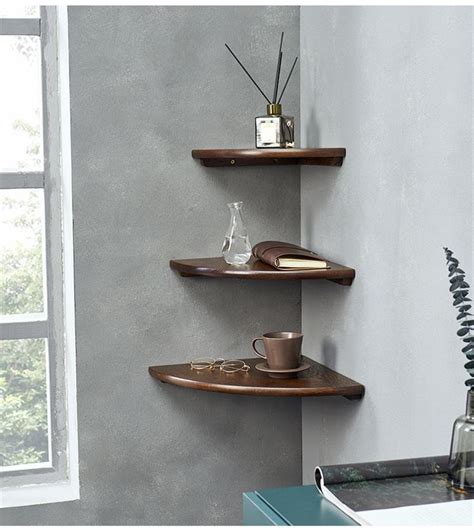 Solid Corner Wall Shelf Mini Wall Shelf Pine Wall Shelf Floating Corner