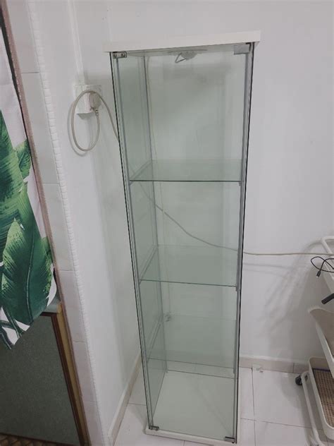 Ikea Detolf Glass Display Cabinet Furniture Home Living Home Improvement Organisation