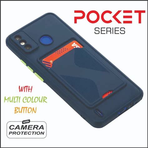 Pocket Case Soft Tpu With Designer Pockets And Camera Protection With Coloured Buttons At