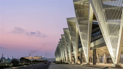 Qingdao Cruise Terminal S Angular Facade References Boats Sails