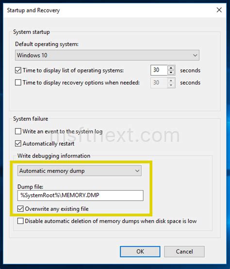 How To Disable Bsod Auto Restart In Windows 10
